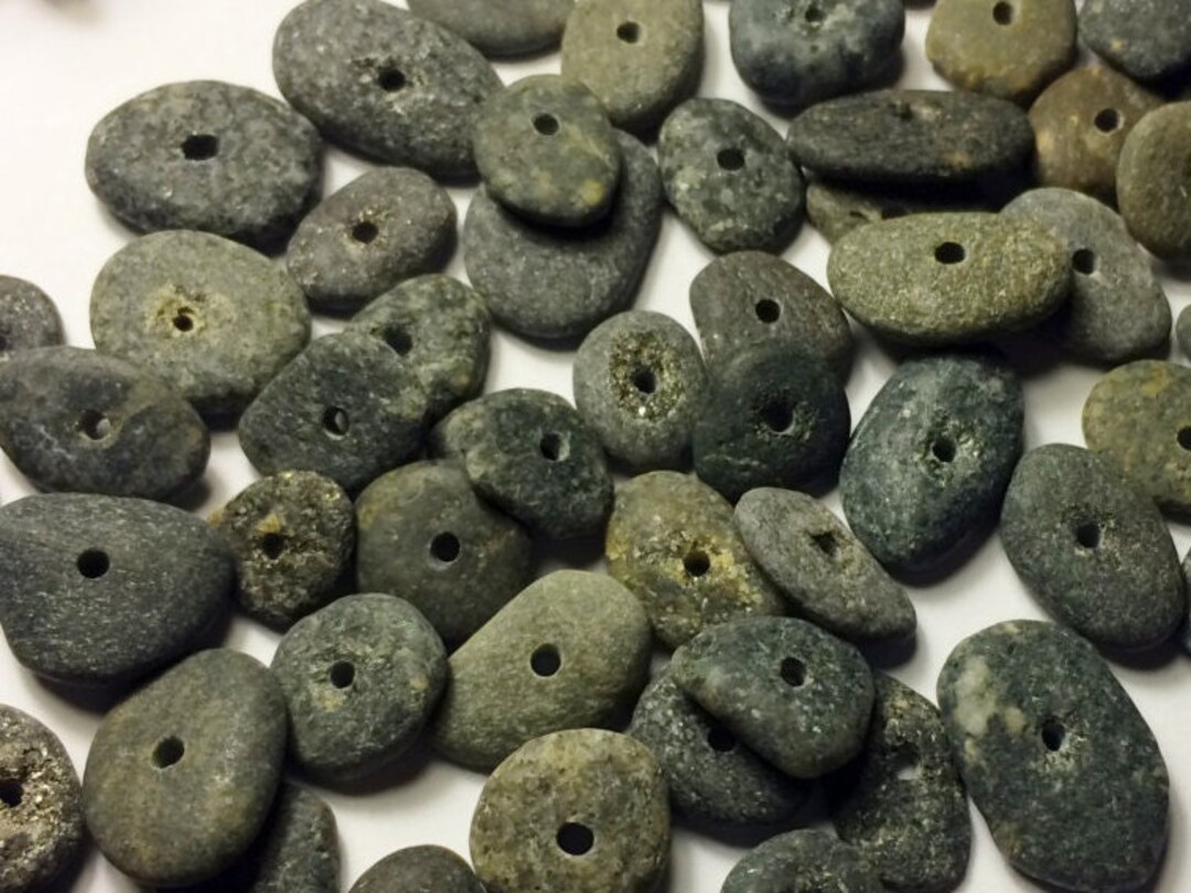 5-10mm Drilled Sea Stones Beach Stones Jewelry Making Craft Sea Stones ...