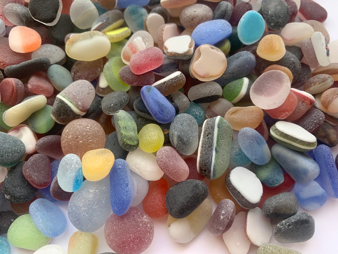 Multicolors Mix 10-15mm Tiny Glass Pebbles Sea Glass Colors - Etsy