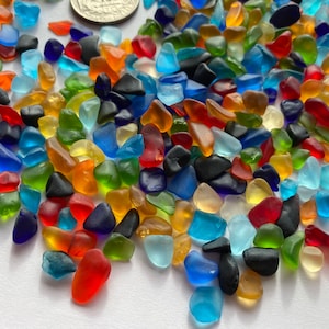 Very Tiny Tumbled Glass Bulk Sea Glass Mix Colors - Etsy