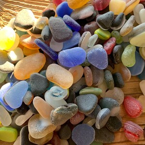 Colorful Sea Glass Multi Colors Mix Random Selected Colors Medium Large ...
