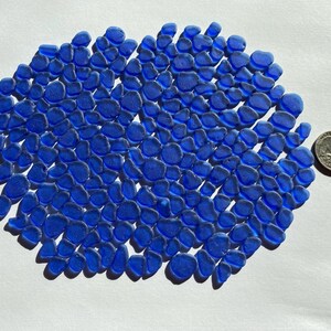 9-13mm Neutral Cobalt Blue Sea Glass Blue Sea Glass Bulk Sea Glass Flat ...