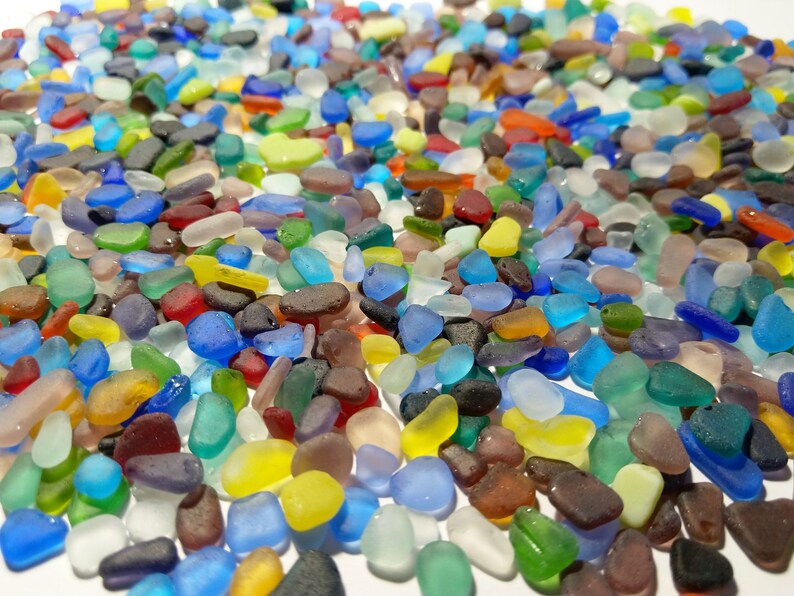 Very Tiny Sea Glass Colors Bright Mix Small Sea Glass Mix - Etsy