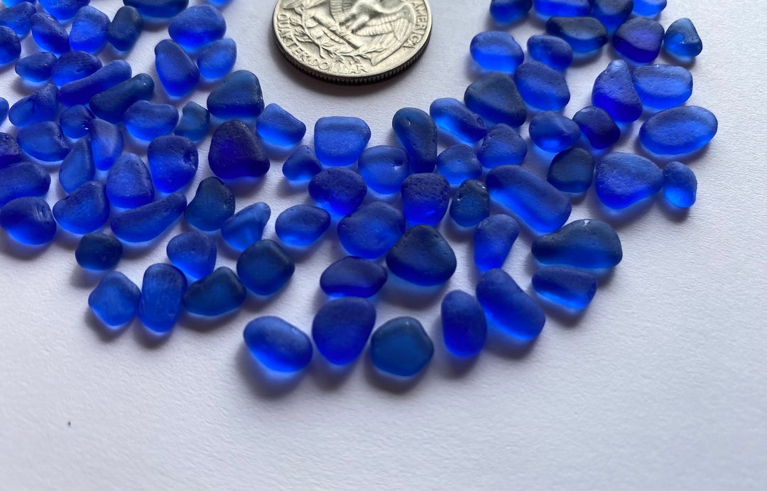 Very Tiny Sea Glass Cobalt Blue Sea Glass Tiny Sea Glass Blue Seaglass ...