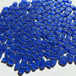 9-13mm Neutral Cobalt Blue Sea Glass Blue Sea Glass Bulk Sea Glass Flat ...