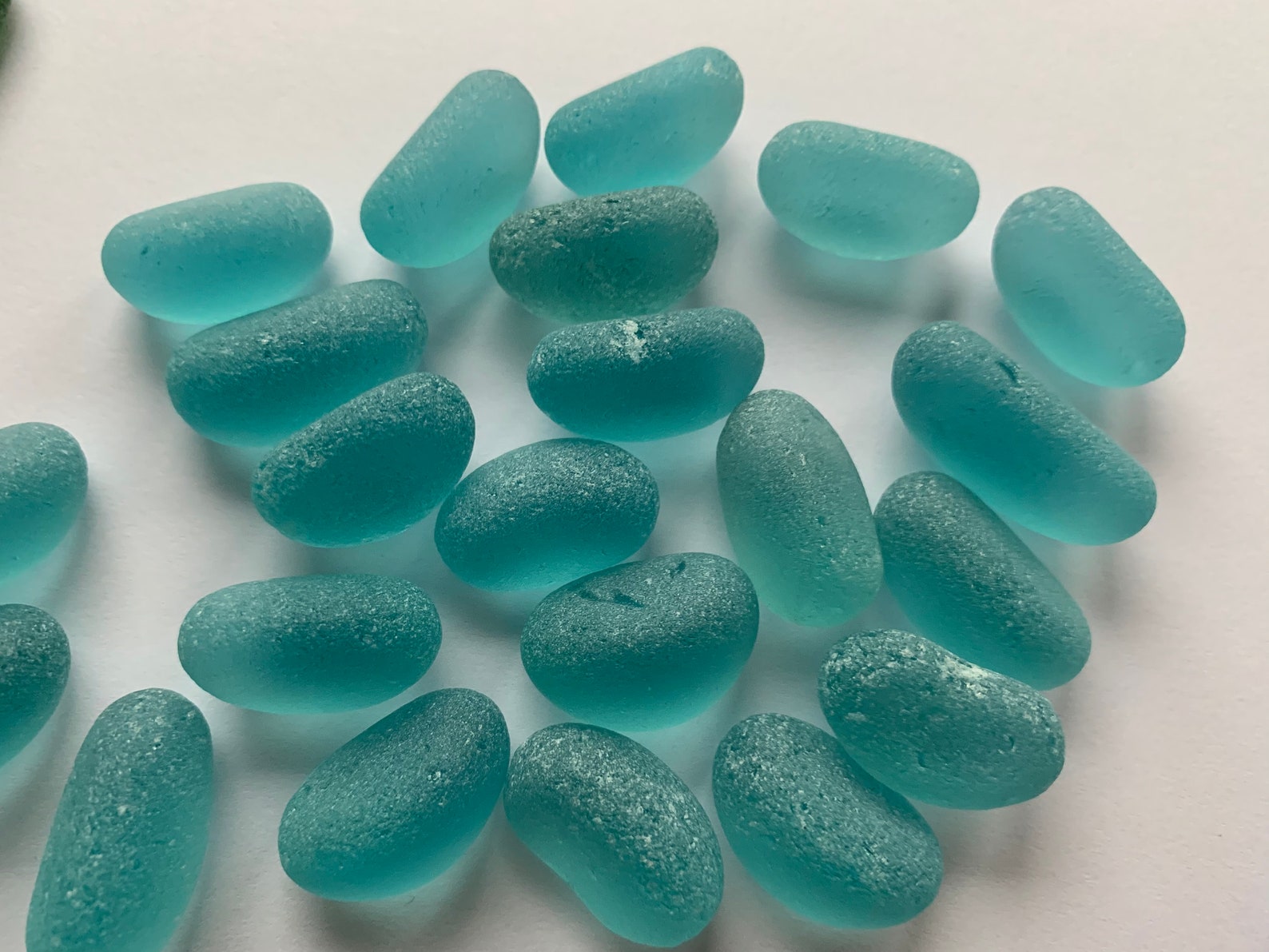 Aqua Blue Sea Glass Blue Aqua 22-27mm Tumbled Glass Blue Sea | Etsy