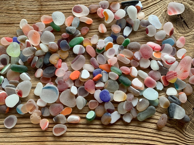 10-16mm Multicolor Sea Glass Multi Sea Glass Mix of Multicolored Sea ...