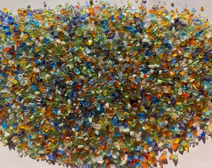 Micro Mini Crushed Broken Glass Blue 1-3mm Crushed Glass Micro Glass ...