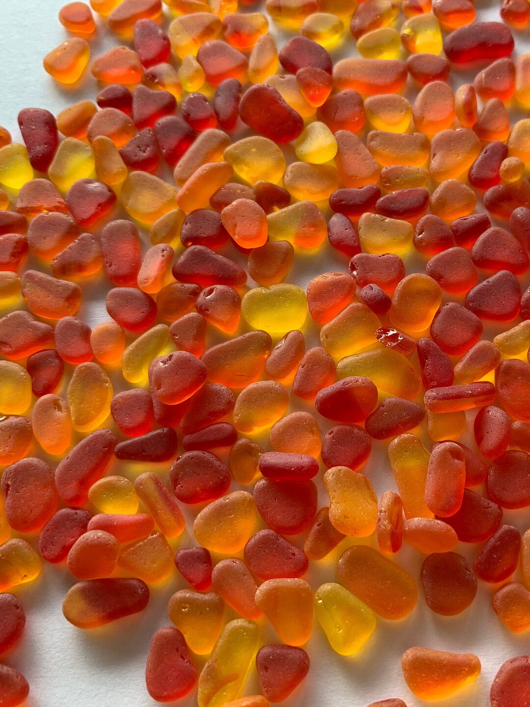 Orange Red Yellow Glass 5-10mm Very Tiny Sea Glass Orange Red - Etsy