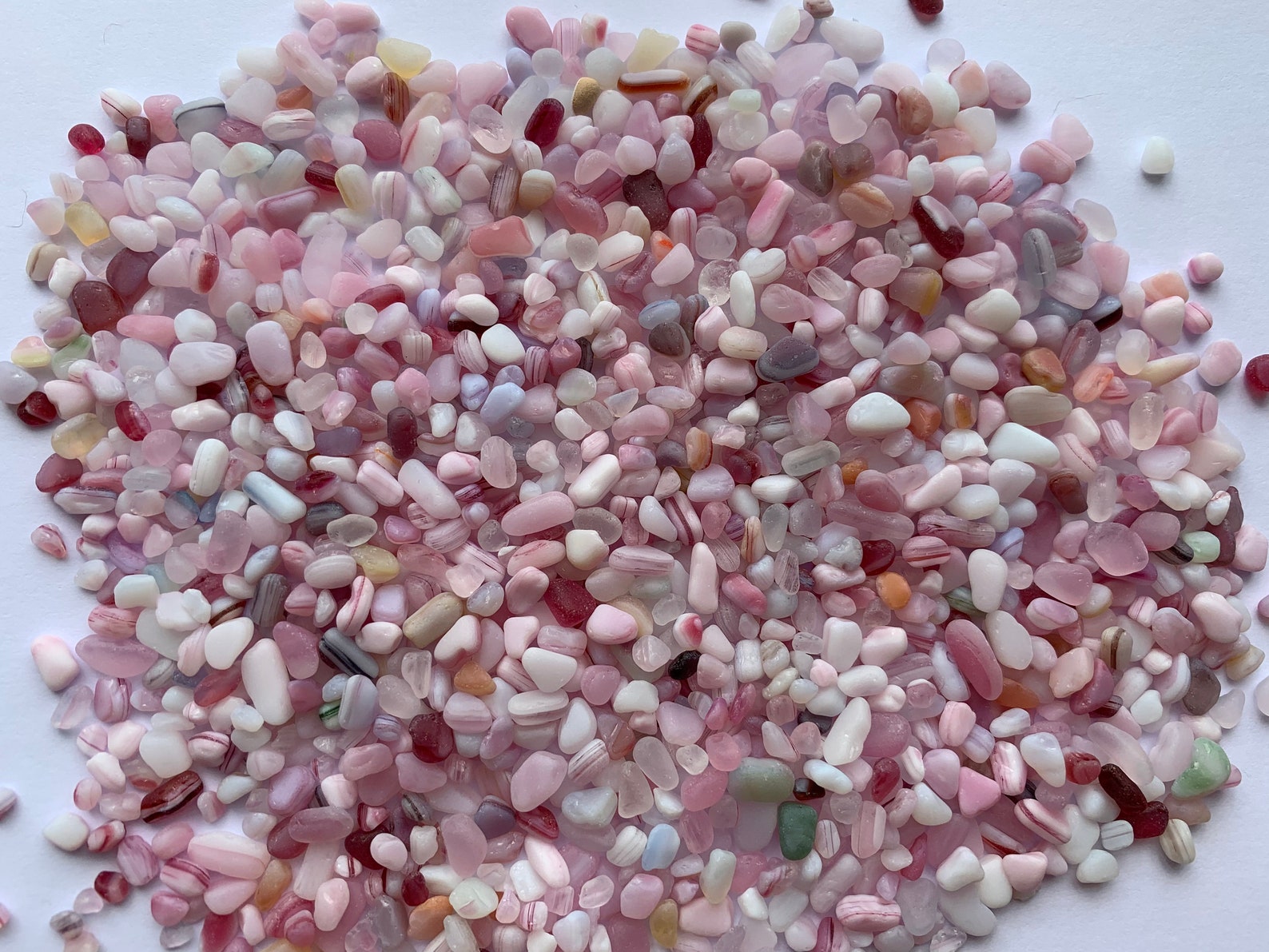 2-5mm Mini Glass Pink Glass Stones Pink Super Tiny Sea Glass - Etsy