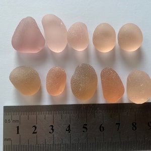 10pcs 17-23mm Pale Pastel Pink Sea Glass Stones - Etsy
