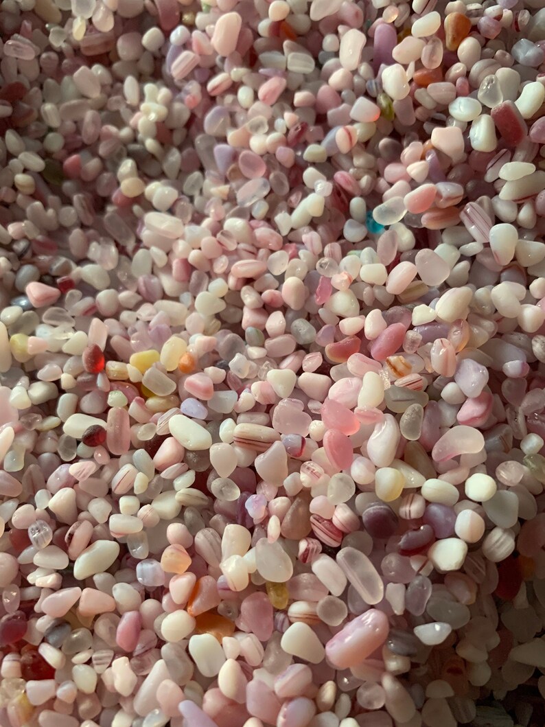 2-5mm Mini Glass Pink Glass Stones Pink Super Tiny Sea Glass | Etsy