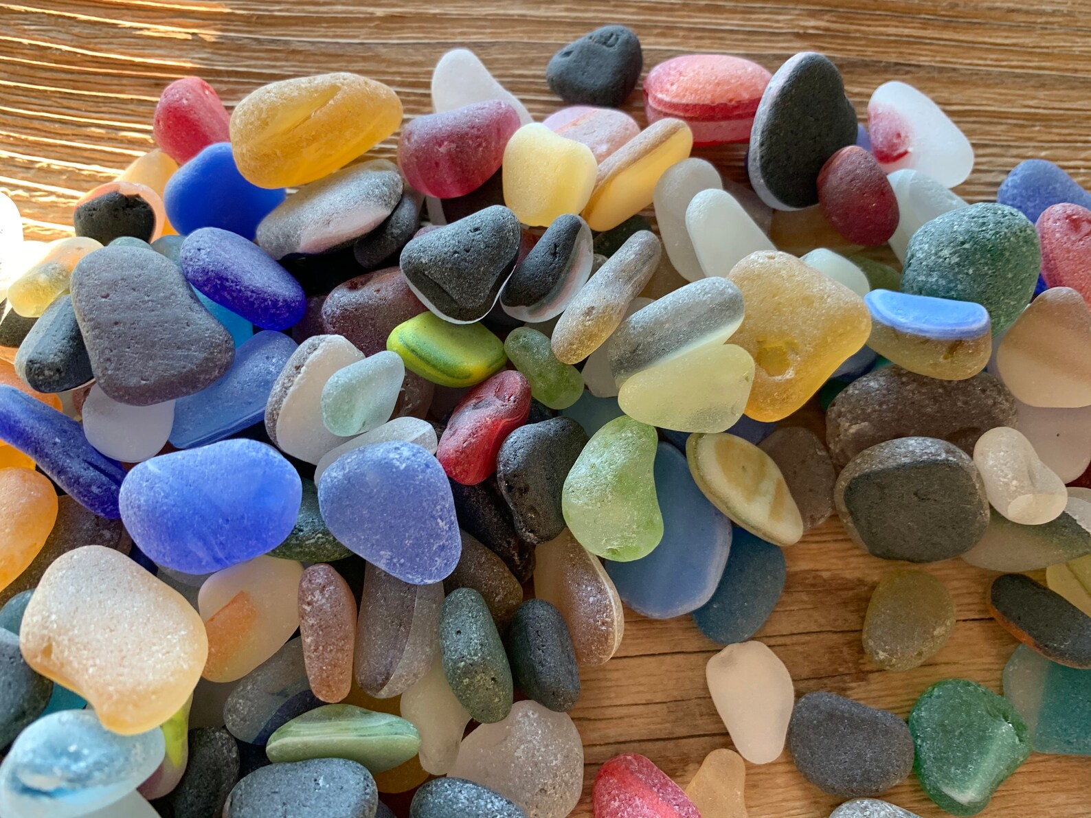 Colorful Sea Glass Multi Colors Mix Random Selected Colors Medium Large ...