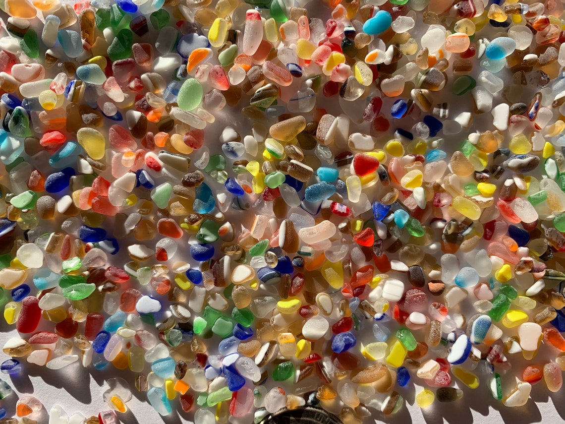 2-5mm Mini glass mini glass pebbles multi color glass stones | Etsy