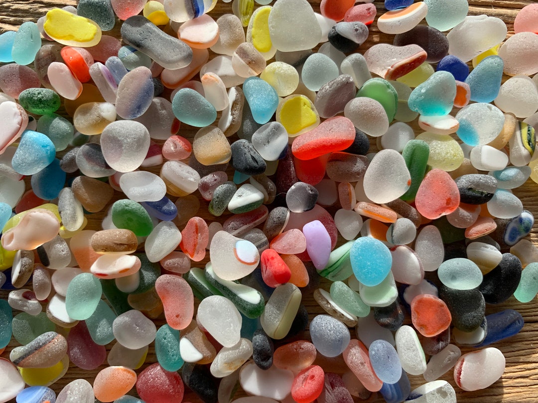 4-10mm Very Tiny Sea Glass Mini Glass Pebbles Mix Colors Sea Glass ...
