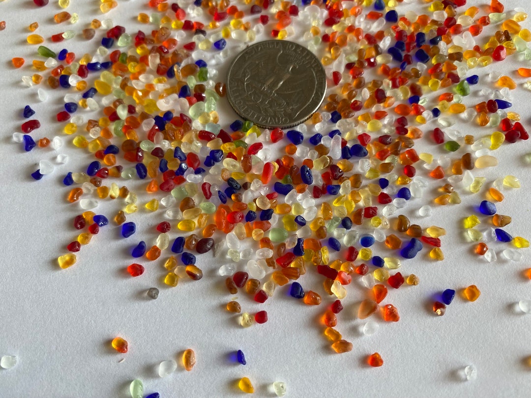 2-3mm Mini Glass Super Tiny Sea Glass Chips Micro Glass Sea Glass ...