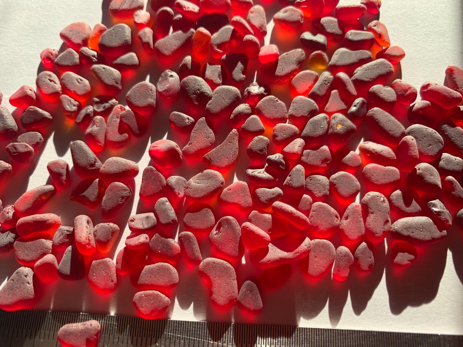 4-8mm Red Tumbled Sea Glass Red Sea Glass Red Seaglass Crafts | Etsy