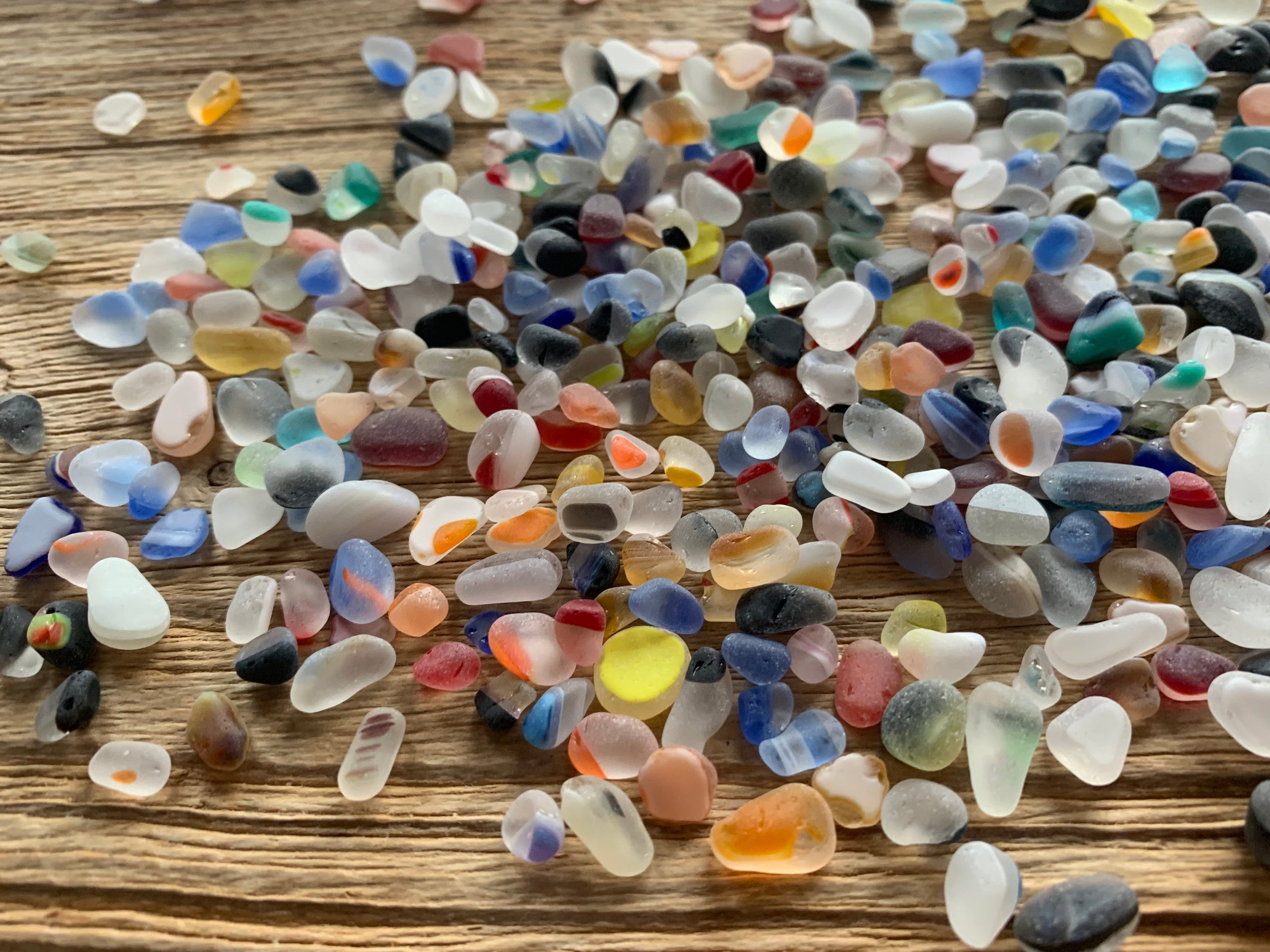 4-10mm Very Tiny Sea Glass Mini Glass Pebbles Mix Colors Sea Glass ...