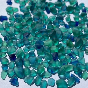 Very Tiny Smooth Tumbled Sea Glass Green Turquoise 4-8mm Tumbled Glass ...