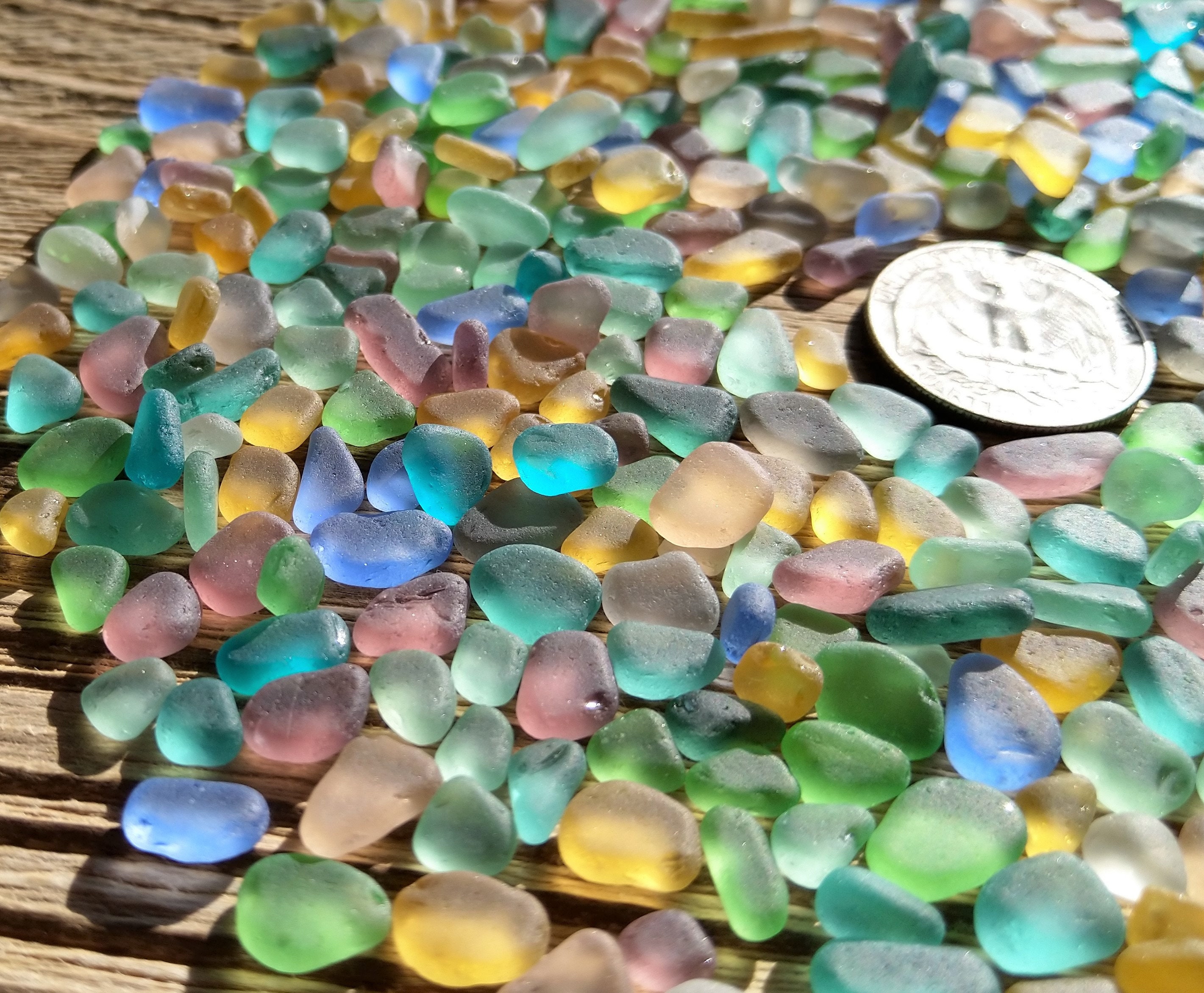 Very Tiny Sea Glass Pastel Sea Glass Colors Mix Tumbled Sea Glass Bulk ...