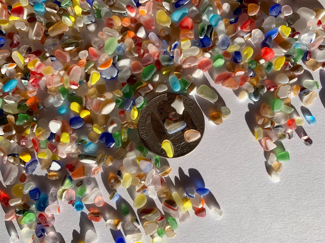 2-5mm Mini glass mini glass pebbles multi color glass stones | Etsy