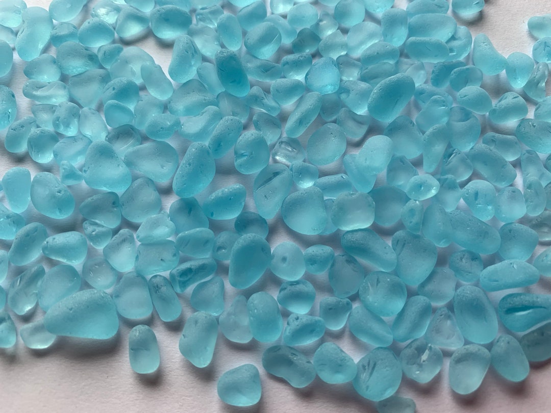 Light Pastel Blue Glass Stones 4-10mm Very Tiny Blue Sea Glass Blue Sea ...