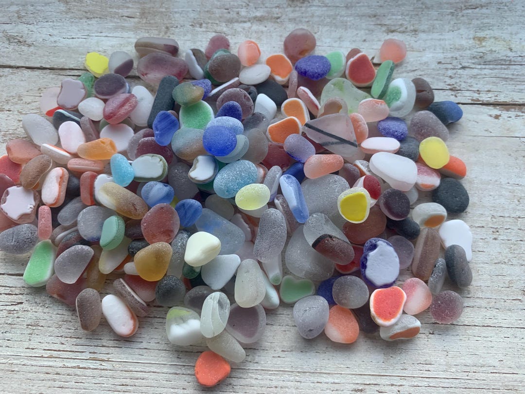 10-16mm Multicolor Sea Glass Multi Sea Glass Mix of Multicolored Sea ...