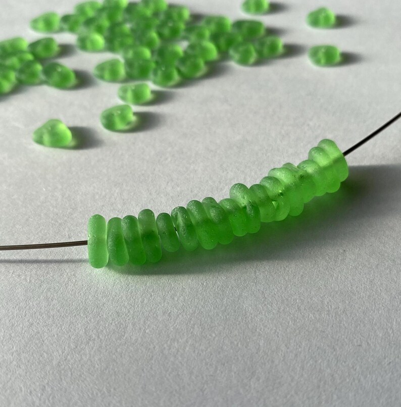 5-10mm Very Tiny Center Drilled Sea Glass Beads Tumbled Glass Beads ...