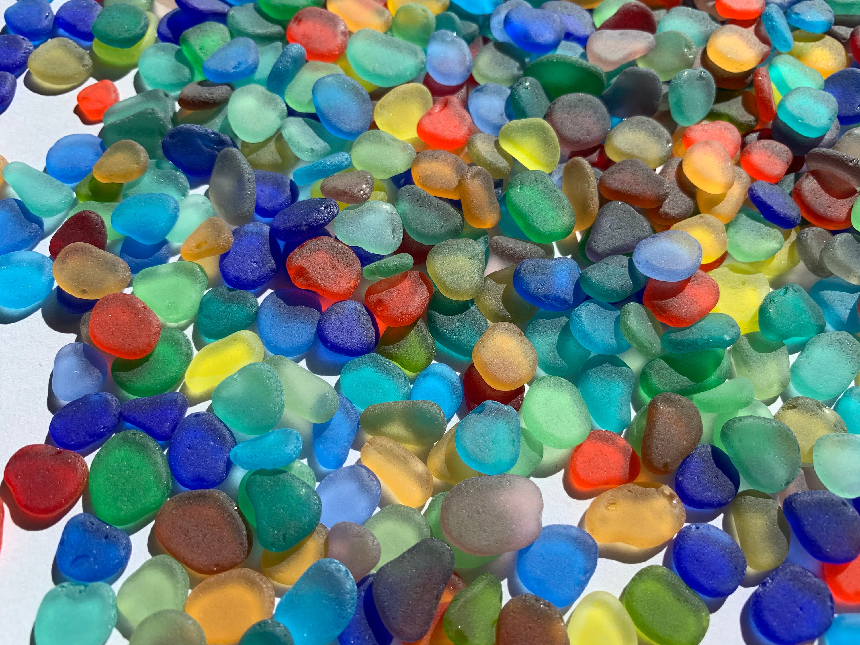 Bright Colors Sea Glass Mix Flat Seaglass Lot 8-15mm Seaglass - Etsy