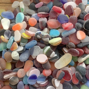 Multicolors Mix 10-15mm Tiny Glass Pebbles Sea Glass Colors Sea Glass ...