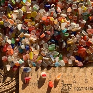 2-5mm Mini Glass Mini Glass Pebbles Multi Color Glass Stones Super Tiny ...