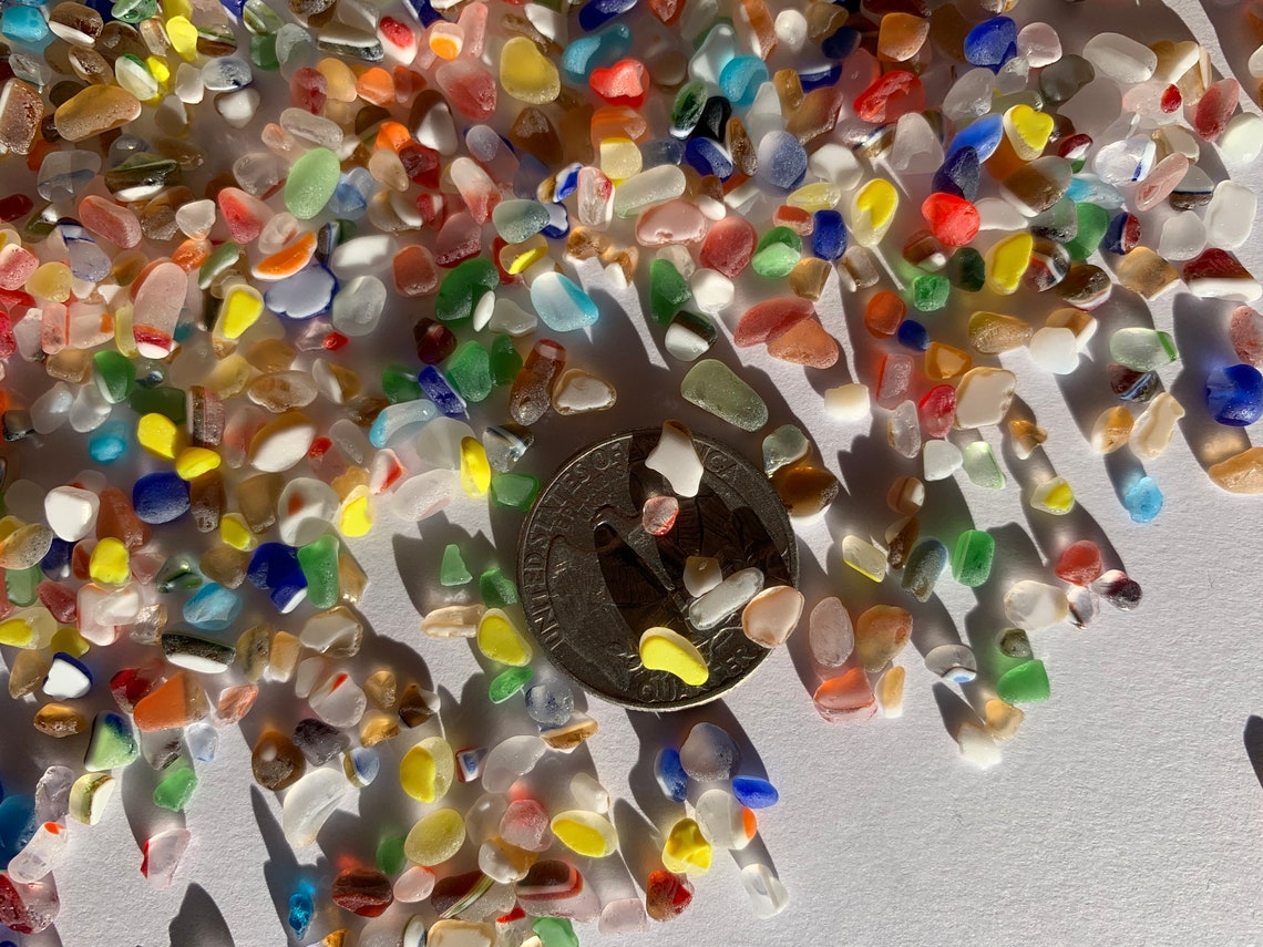 2-5mm Mini glass mini glass pebbles multi color glass stones | Etsy