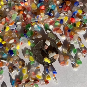2-5mm Mini Glass Mini Glass Pebbles Multi Color Glass Stones Super Tiny ...
