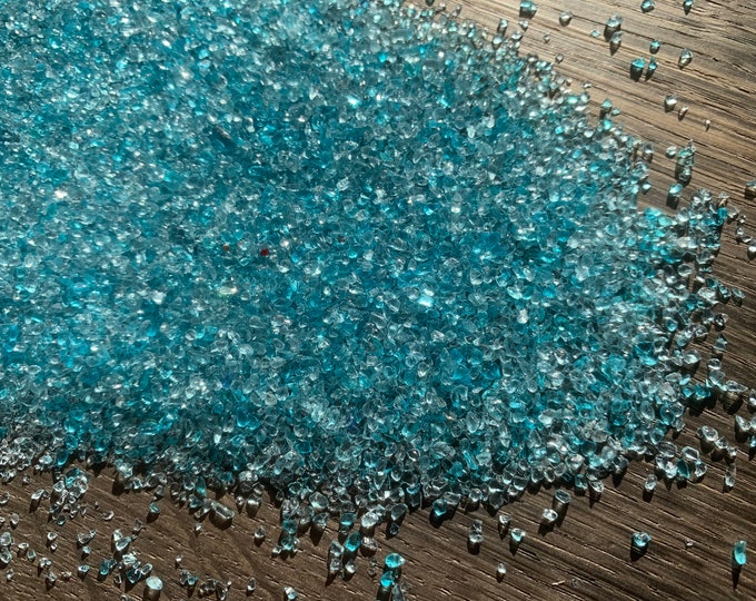 Micro Mini Crushed Broken Glass Blue 1-3mm Crushed Glass Micro Glass ...