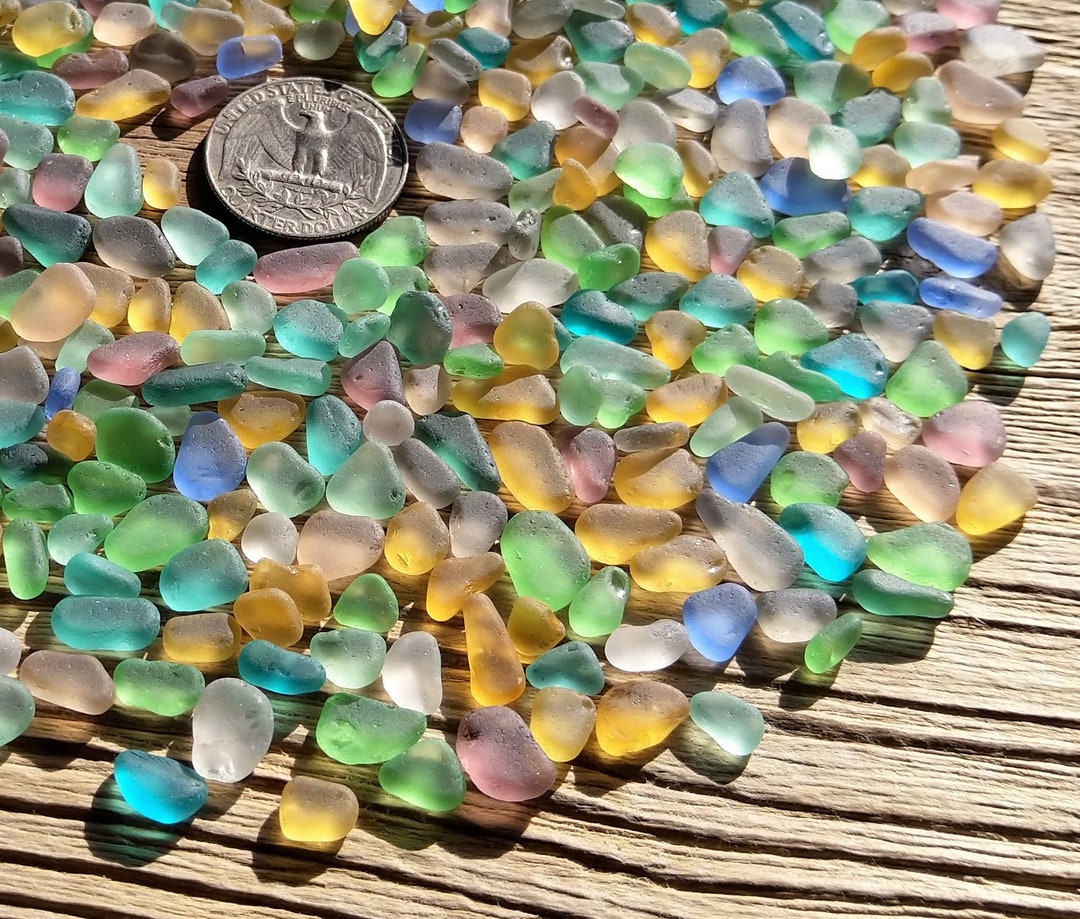 Very Tiny Sea Glass Pastel Sea Glass Colors Mix Tumbled Sea Glass Bulk ...