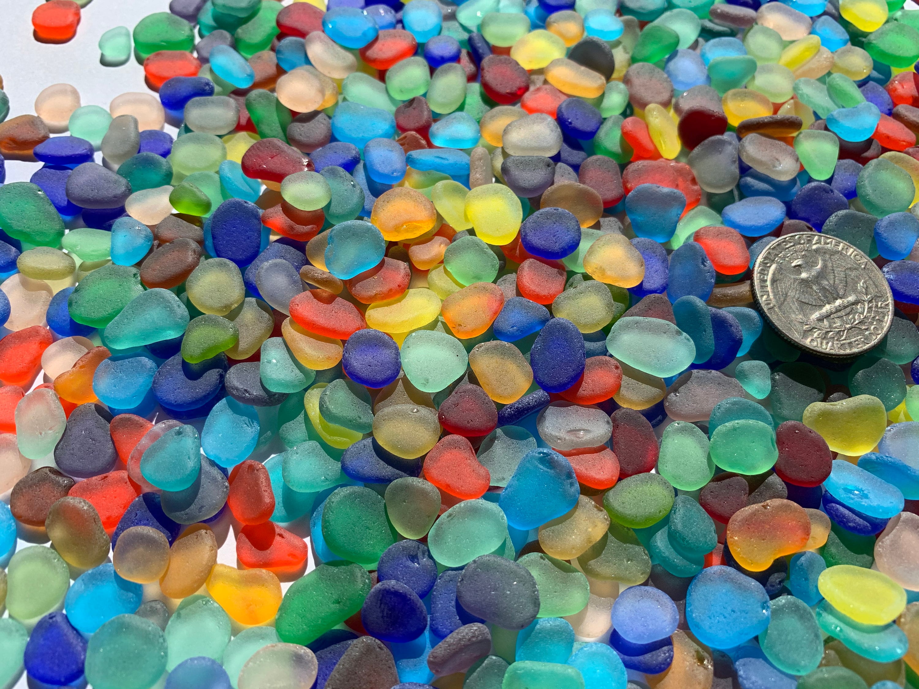 Bright Colors Sea Glass Mix Flat Seaglass Lot 10-15mm Seaglass - Etsy