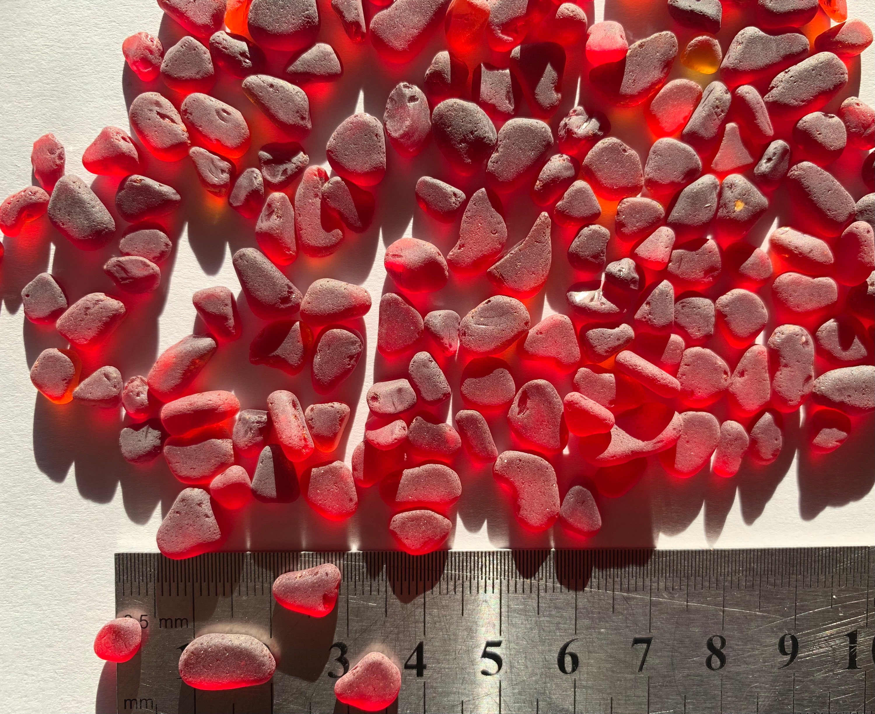 4-8mm Red Tumbled Sea Glass Red Sea Glass Red Seaglass Crafts - Etsy