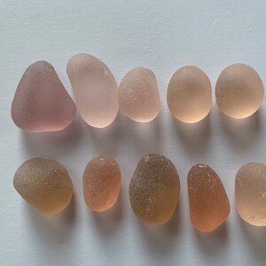 10pcs 17-23mm Pale Pastel Pink Sea Glass Stones - Etsy
