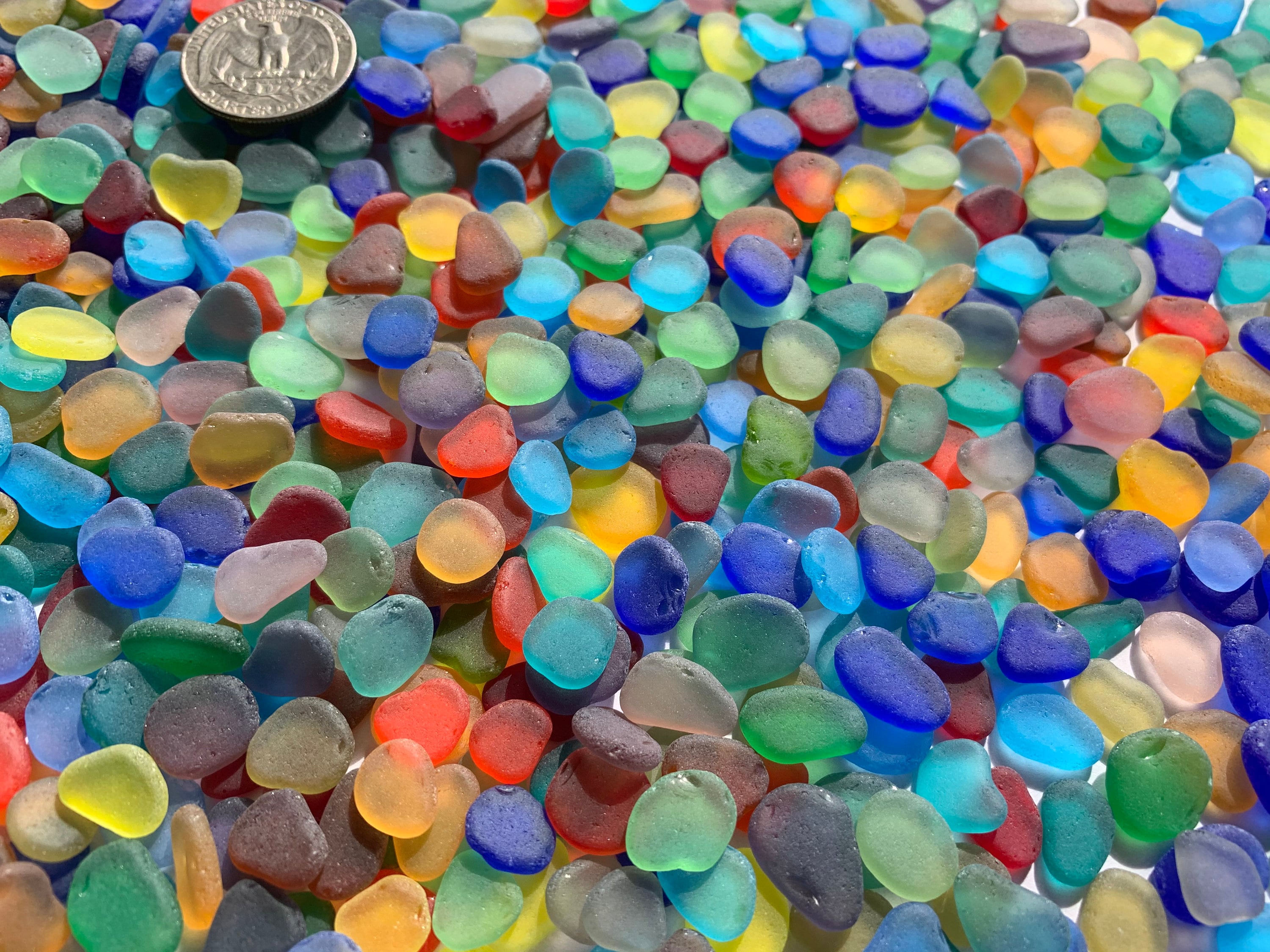 Bright Colors Sea Glass Mix Flat Seaglass Lot 8-15mm Seaglass - Etsy