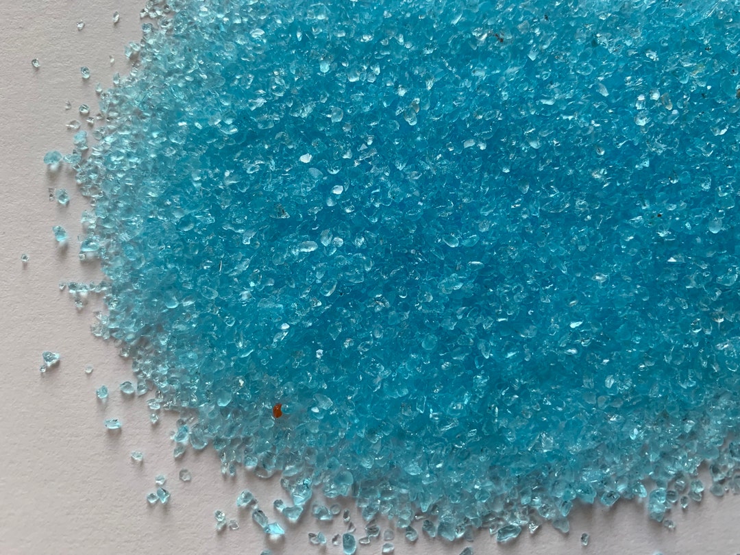 1-3mm Micro Glass Crushed Glass Bright Sky Blue Glass Chips Blue Glass ...