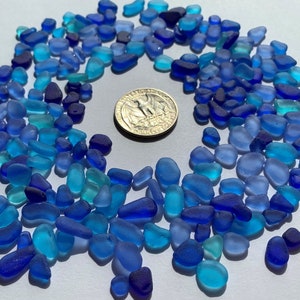 Mix Blue Sea Glass Blue Mix Seaglass Very Tiny Sea Glass Bulk Sea Glass ...