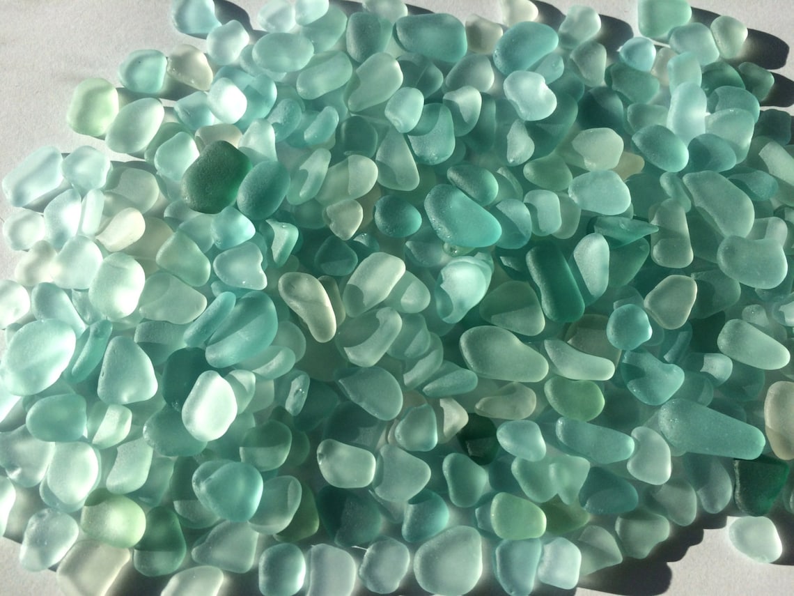 Tiny Seafoam Teal Green Sea Glass Blue Sea Glass Bulk Sea - Etsy