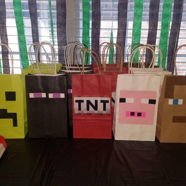 Minecrafts Party Bags - Etsy UK