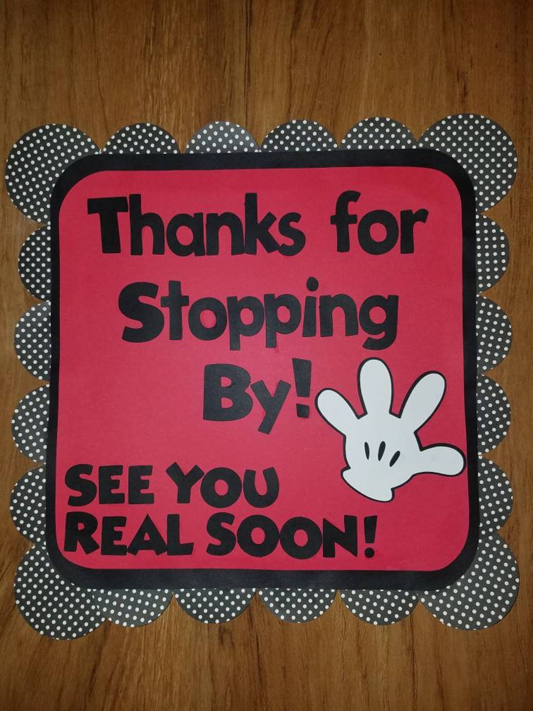 Mickey Mouse "see You Real Soon" Sign - Etsy