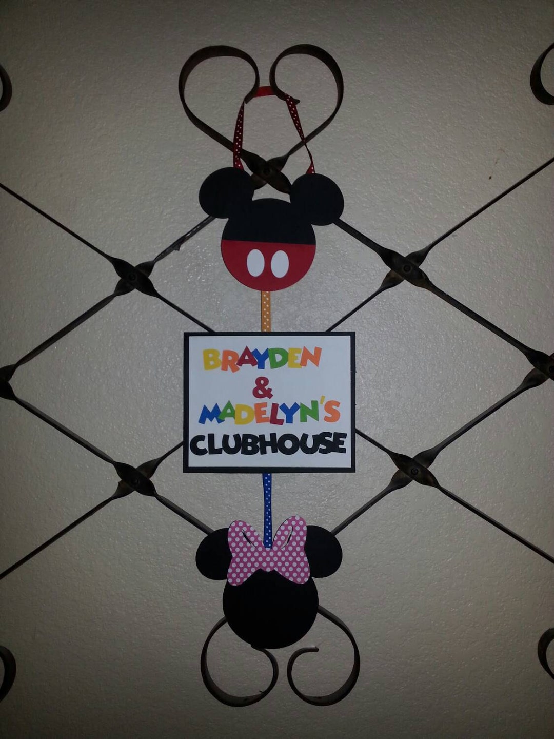 Mickey and Minnie Inspired Birthday Door Sign - Etsy