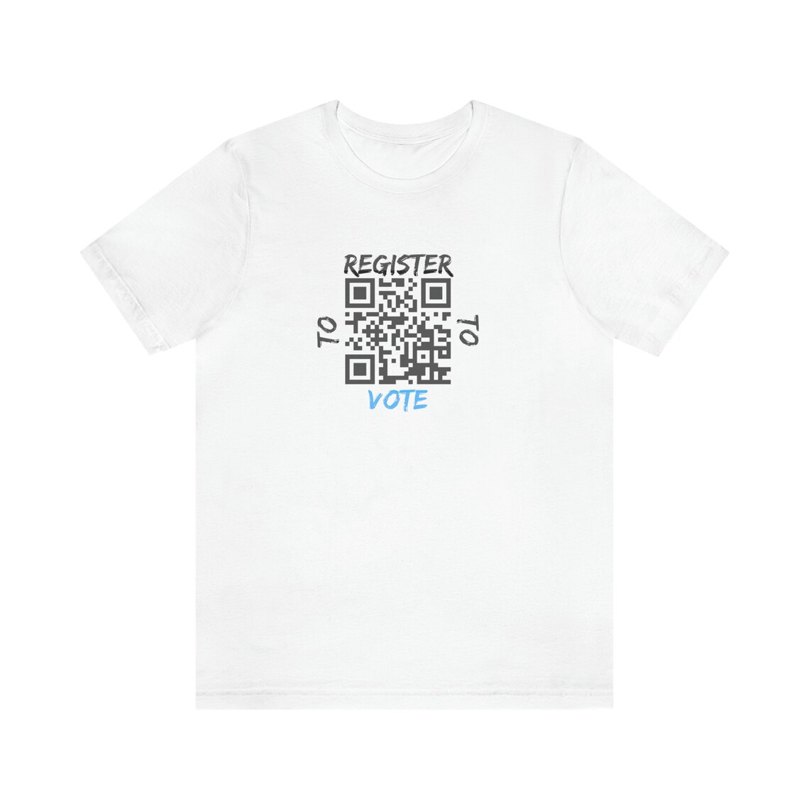 Register to Vote Unisex T-shirt QR Code Design Vote.org - Etsy