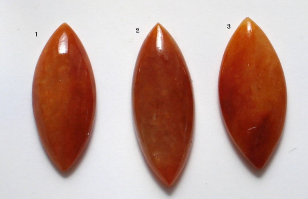 S A L E 75% Off RED JADEITE JADE Marquise Cabochon large 2 Sold - Etsy