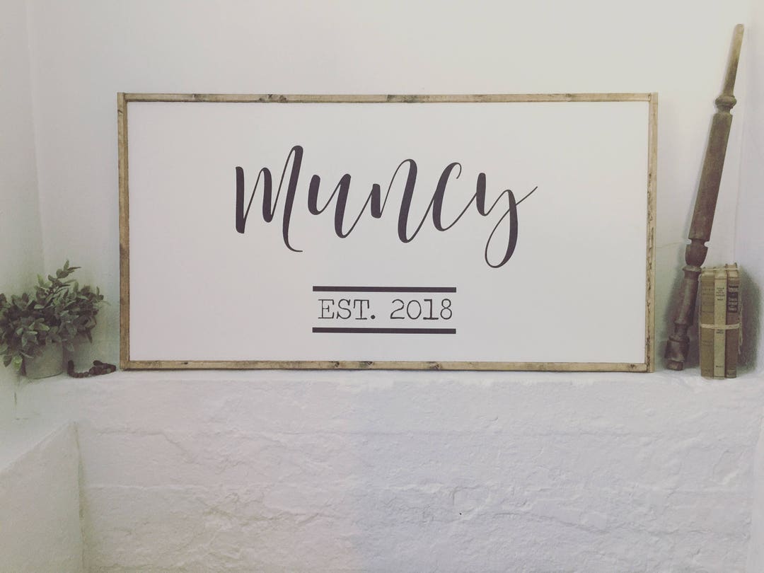 Personalized Family Framed Wood Sign - Etsy