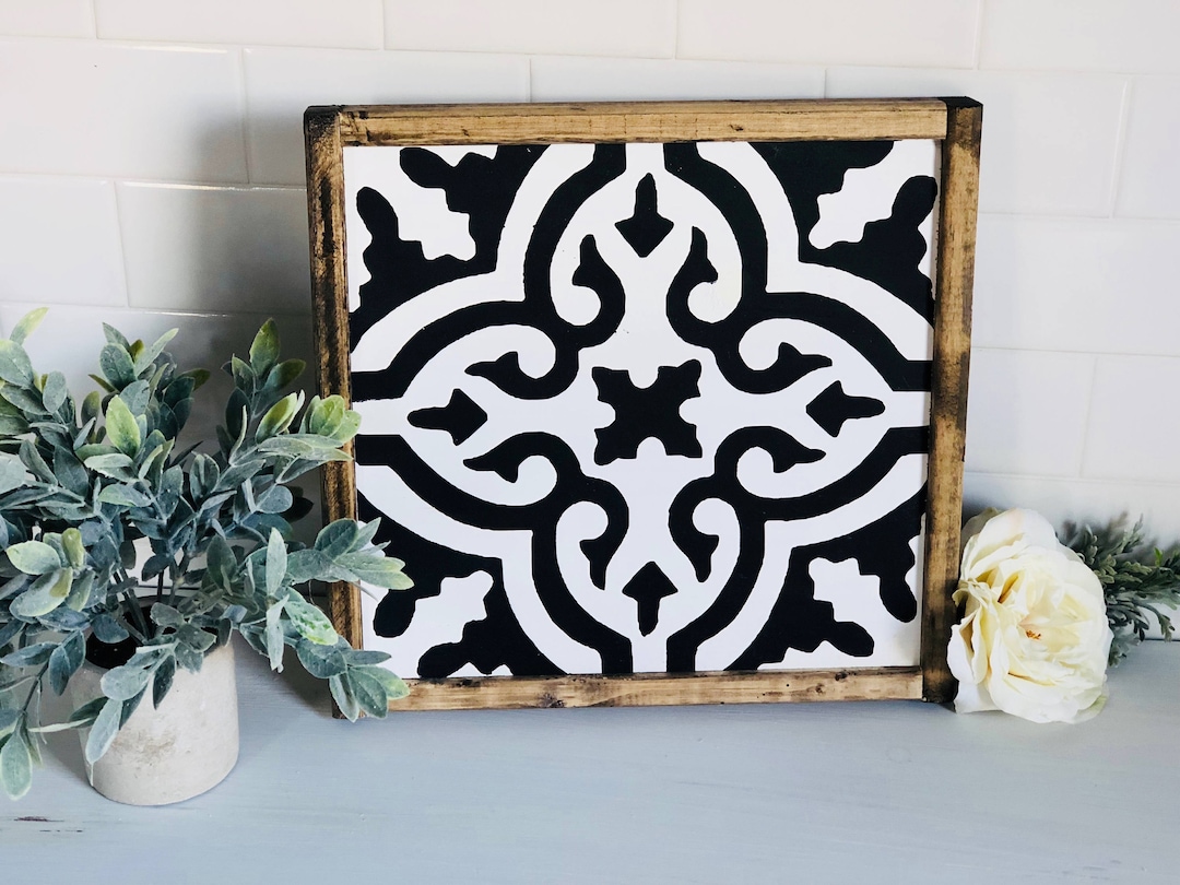 Tile Pattern|wood Sign - Etsy
