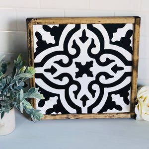 Tile Pattern|wood Sign - Etsy