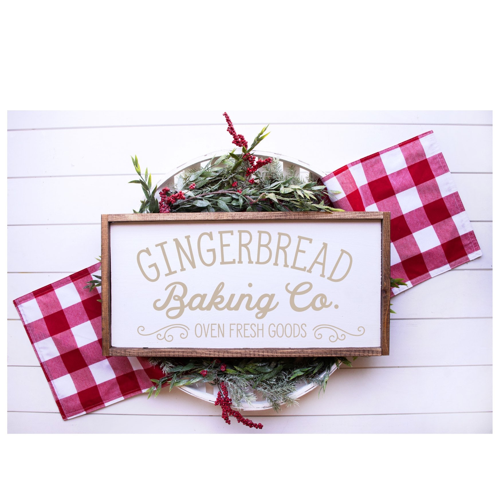 Gingerbread Baking Co.Wood Sign | Etsy
